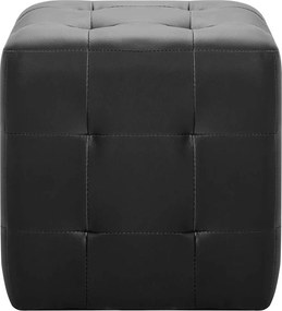 Taburety 2 ks černé 30 x 30 x 30 umělá kůže 278390