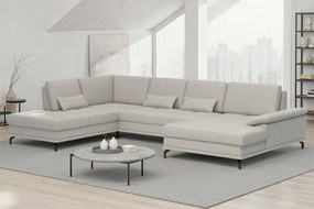 XXXLutz SEDACÍ SOUPRAVA, textil, kůže, světle šedá Sit & More - Sedací soupravy - 00014403974B