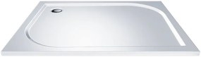 Mereo Sprchový set: LIMA, obdélník, 100x90 cm, chrom ALU, sklo Čiré, vanička z litého mramoru