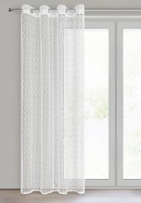 ZÁCLONA NA KROUŽCÍCH ELLISSA 140X250 CM BÍLÁ