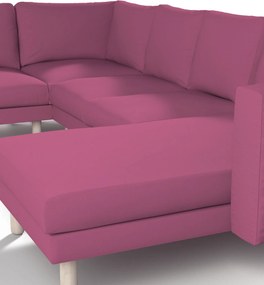 Potah na pohovku IKEA Norsborg rohová, 5-místná se šezlongem barva růžová látka pletený vzor