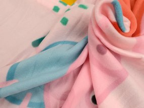 Růžová fleecová dětská deka PRASÁTKO PEPPA 100x140 cm