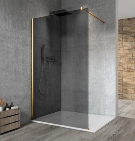 Gelco VARIO GOLD MATT sprchová zástěna 70 x 200 cm jednodílná k instalaci ke stěně kouřové sklo zlatá GX1370-01