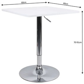 Barový stůl Freya (bílá) (pro 4 osoby). 1034668