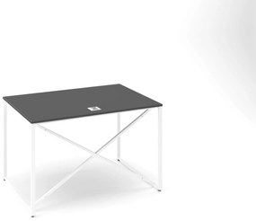 Psací stůl Lenza PROX 118/80 Dekor stolové desky: černý grafit, Barva podnože: bílá