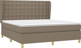 Box spring postel s matrací taupe 160x200 cm textil 3128857