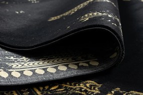 Dywany Łuszczów, AKCE: 200x290 cm Kusový koberec Gloss 408C 86 glamour black/gold, černá, chodba / předsíň