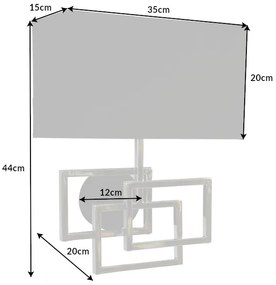 Designová nástěnná lampa Calanthe stříbrná