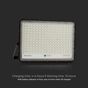 LED Venkovní solární reflektor LED/30W/3,2V 6400K černá + DO