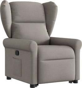 Zvedací polohovací křeslo taupe textil 3303381