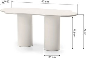 Jídelní stůl Pinar 180 cm šedo-béžový