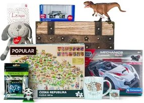 Truhla plná hraček Oskar / Dárková sada / 7 ks / od 3 let