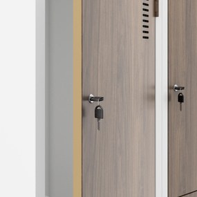 Šatní skříň typu L bílá, ořech, 800x1850x450 mm: JULIA Eco Design
