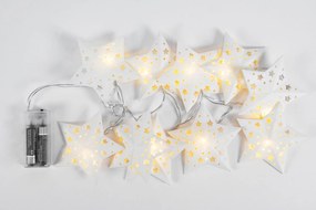 Tutumi, LED světla na vánoční stromeček 120m 2xAA, papírové hvězdy, CHR-03001
