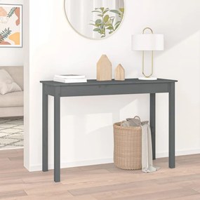 Konzolový stolek šedý 110 x 40 x 75 cm masivní borové dřevo - Default Title