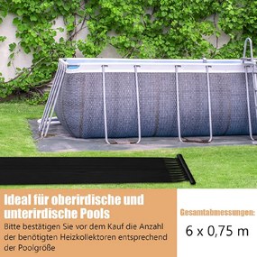 Costway Ohřívač bazénu solární kolektorové panely pro 25800 l podzemní