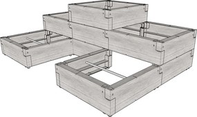 LANIT PLAST, s.r.o. vyvýšený záhon JUWEL TIMBER ERGOLINE StepTwo (20479) LG3132
