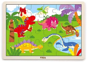 Dětské dřevěné puzzle Viga Dino