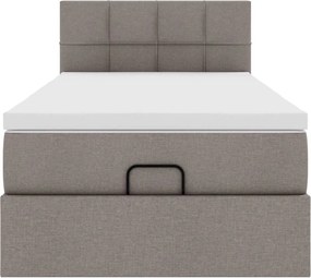 Osmanský postel s matrací taupe 90x200 cm textil 3311432
