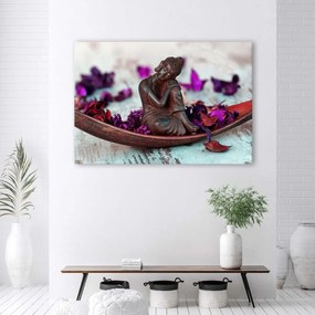 Obraz na plátně Buddha Vintage Purple - 120x80 cm