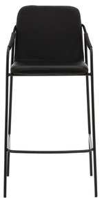 Barová židle Tvist, 2ks, černá, 56x55x107