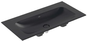 Villeroy & Boch Finion - Umyvadlo nábytkové 100x50 cm, bez přepadu, bez otvoru pro baterii, CeramicPlus, Pure Black 4164A3R7