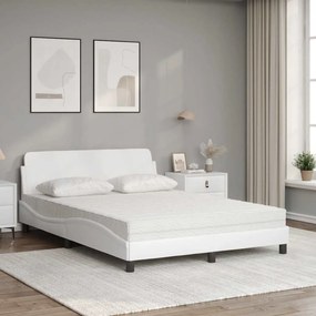 Postel s matrací Dover bílá 140 x 190 cm umělá kůže 3208398