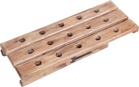Stojan na víno na 15 lahví 26x50x70 cm masivní mahagonové dřevo 283900