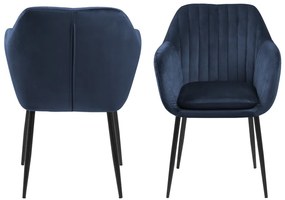 Designové židle Nashira tmavě modrá kovová