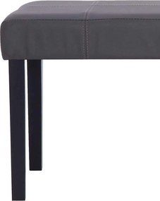 281309  Bench 106 cm Grey Faux Leather 281309