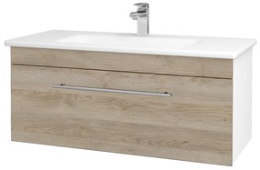 Dřevojas Koupelnová skříň ASTON SZZ 100 Varianta: N01 Bílá lesk / Úchytka T02 / D17 Colorado