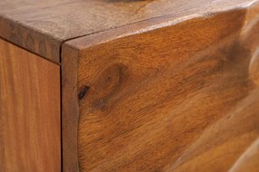 Designový závěsný TV stolek Shayla 160 cm hnědé mango
