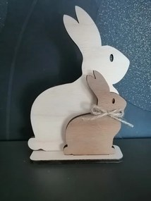 Velikonoční zajíc - Sedící zajíci 25cm - dřevěná dekorace