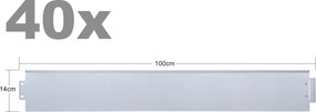 Zahradní obrubník Wiltec – 40 m, 100 × 14 cm (60304)