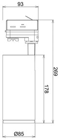 LED reflektor Lucea 3okruhový 20W černý