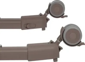 LIONELO Postýlka Aurora 3v1 Beige Taupe / Kovový rám / 4 kolečka s brz