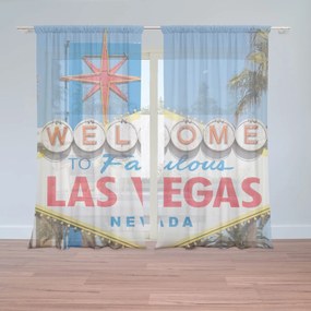 Sablio Záclony Welcome to Las Vegas: 2ks 150x250cm