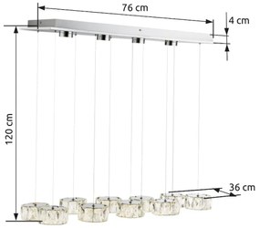 Globo 49350-92H - LED Lustr na lanku AMUR LED/92W/230V 4000K
