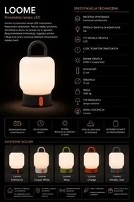 Loome bílá / Přenosná LED lampa / akumulátorová