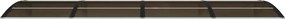 Stříška nad dveře černá 350 x 100 cm polykarbonát 153596