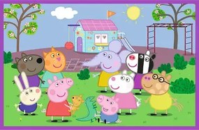 TREFL Puzzle Prasátko Peppa: Peppa na hřišti / 2x24 dílků / 27,5 x 18