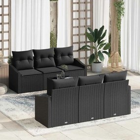 Set pohovek 7 ks Černá polyratan 3355282