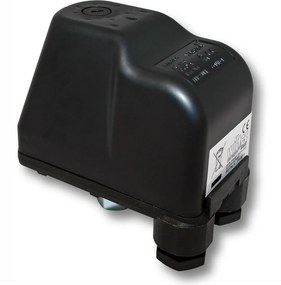 Tlakový spínač pro domácí vodárnu Wiltec SK-9 – 380 V, černá (50766)