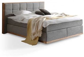 Boxspring postel 180x200 z masivu Levante šedá