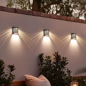 Exteriérové ​​solární nástěnné LED svítidlo Strip, 1x LED 0,12w, černá