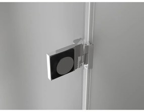Mexen Lunar-B, sklápěcí sprchový kout levý 95 x 70 cm, 8mm čiré sklo, chromový profil, 832-095-070-01-00-L