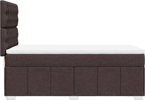 Box spring postel s matrací tmavě hnědá 90x200 cm textil 3293861