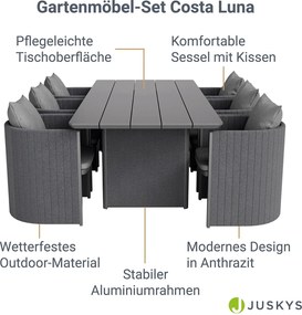 Juskys Zahradní jídelní set Costa Luna pro 6 osob