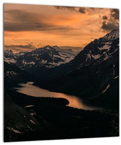 Obraz jezera mezi horami (30x30 cm)