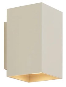 Moderní nástěnná lampa béžová GU10 50mm čtvercová 2-světla - Sandy